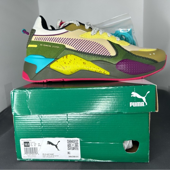 Puma | Shoes | Puma Rsx Last Hunt Khaki Green Garden Yellow Blue Brown ...